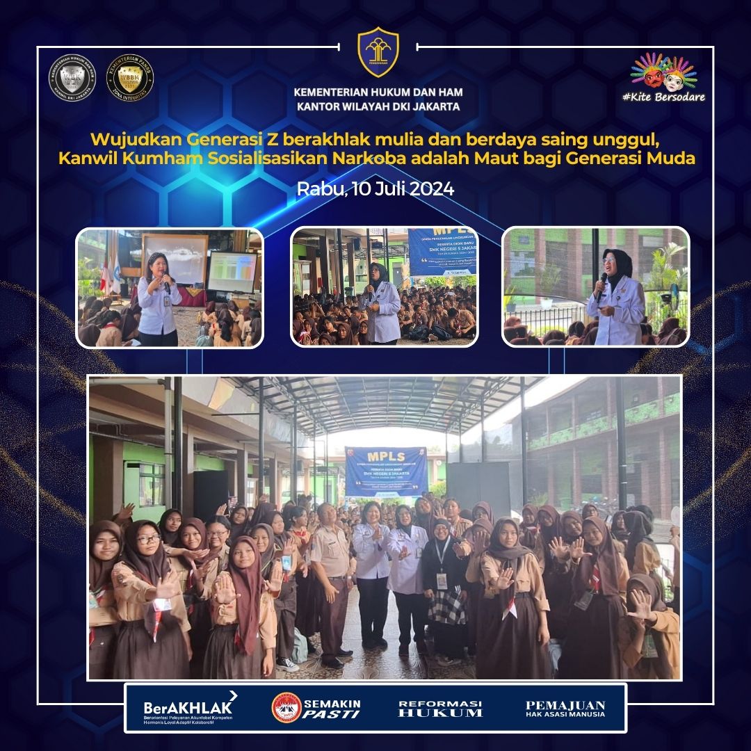 Wujudkan Generasi Z berakhlak mulia dan berdaya saing unggul, Kanwil Kumham Sosialisasikan ...